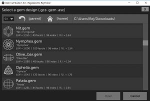 Downloading and Importing gem designs – Gem Cut Studio